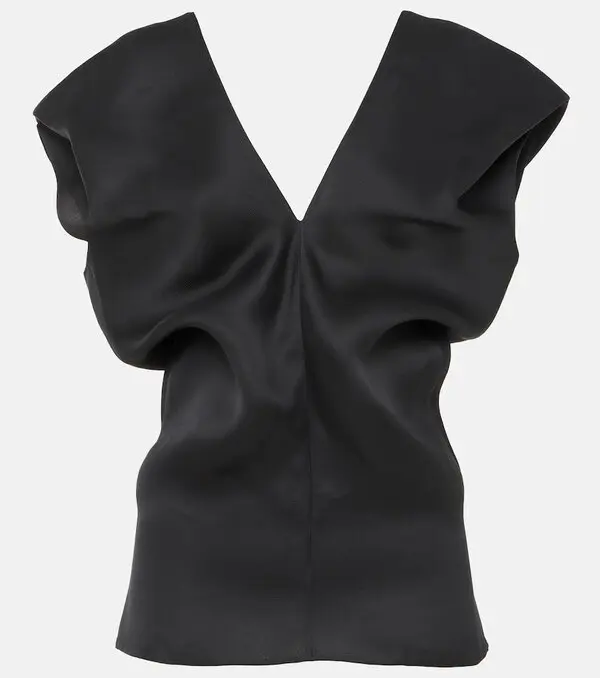 Khaite Ami Silk Satin Top