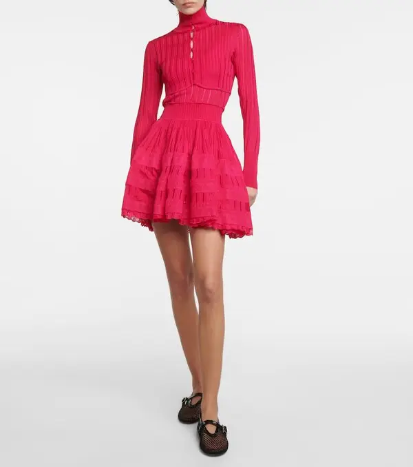 Alaïa Crinoline Mini Dress - Pink