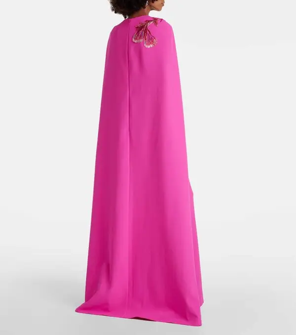 Safiyaa Mattia Caped Embellished Gown