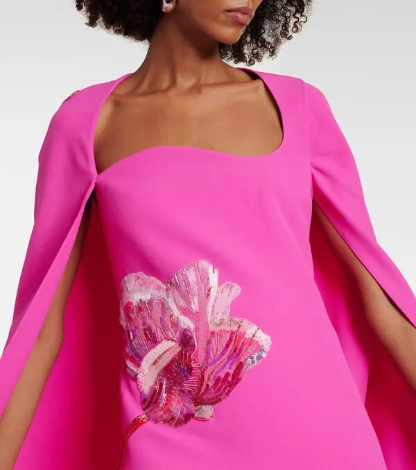 Safiyaa Mattia Caped Embellished Gown