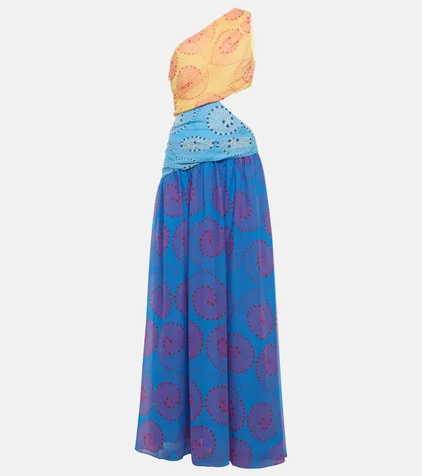 Staud Ashlyn One-shoulder Maxi Dress - Multicoloured