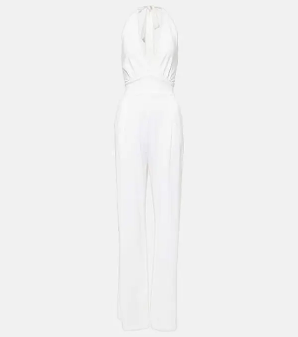 Max Mara Nice Halterneck Jumpsuit - White