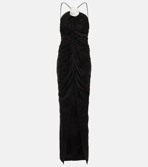 RASARIO Floral-applique Chiffon Gown