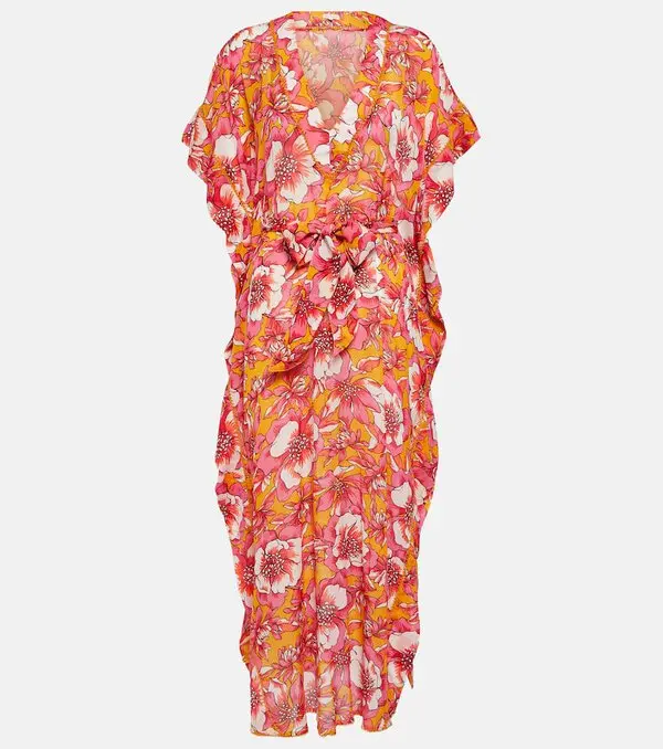 Poupette St Barth Andrea Floral Kaftan - Multicoloured