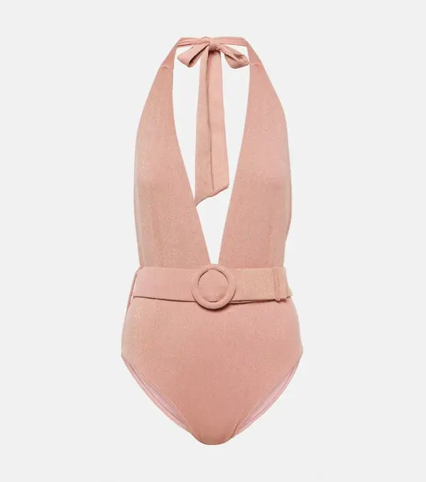 ALEXANDRA MIRO Eva Belted Swimsuit - Pink