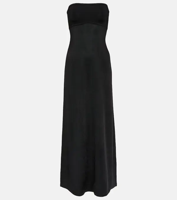 FRAME Tube Knitted Maxi Dress - Black