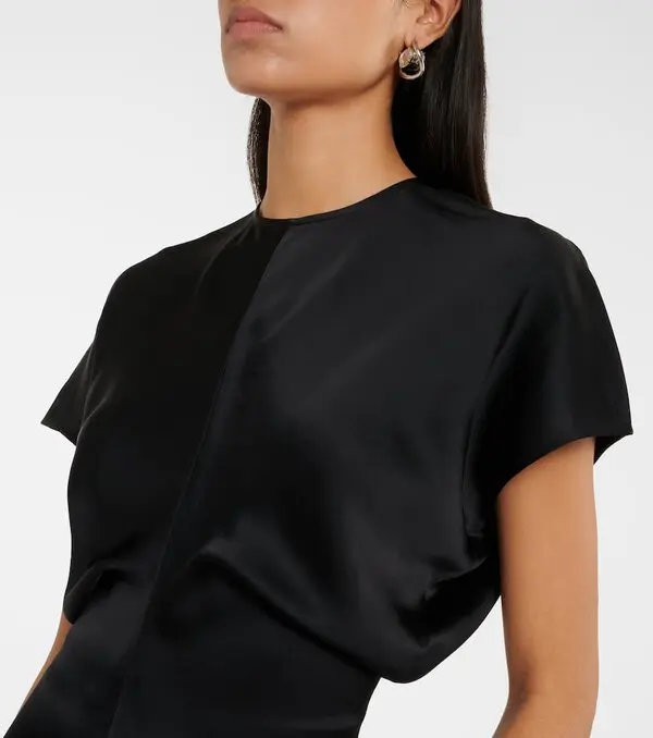 TOTEME Silk Maxi Dress - Black