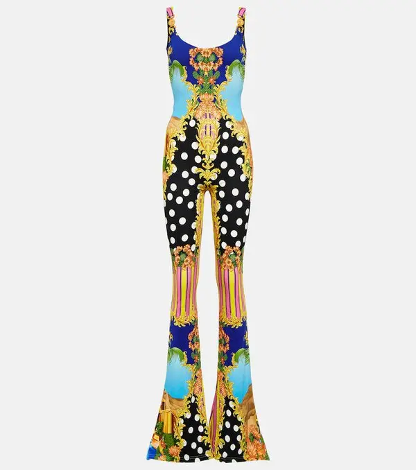 Versace Medusa Palm Springs Flared Jumpsuit - Multicoloured