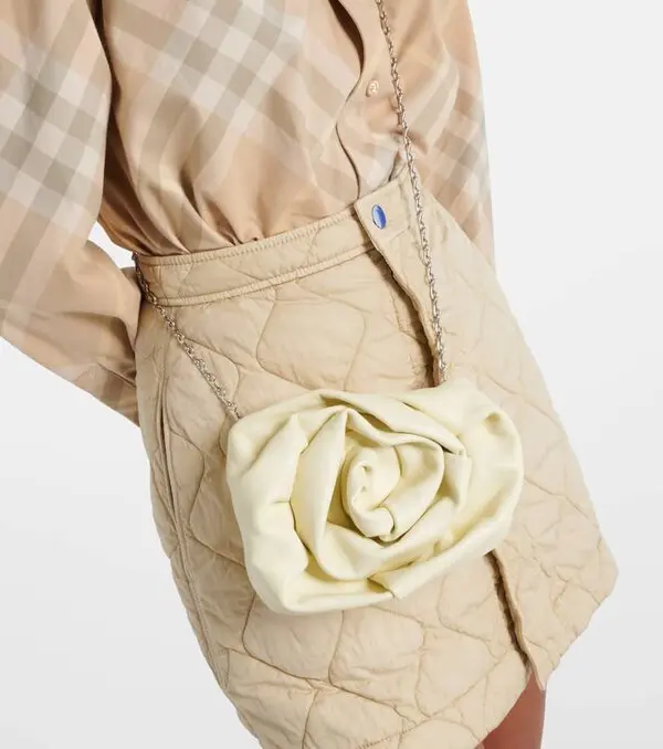 Burberry Rose Gathered Leather Clutch
