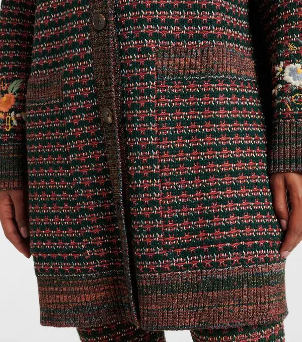 Etro Embroidered Wool-blend Coat