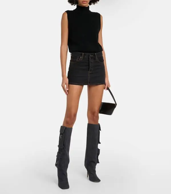 Wardrobe.NYC Denim Mini Skirt