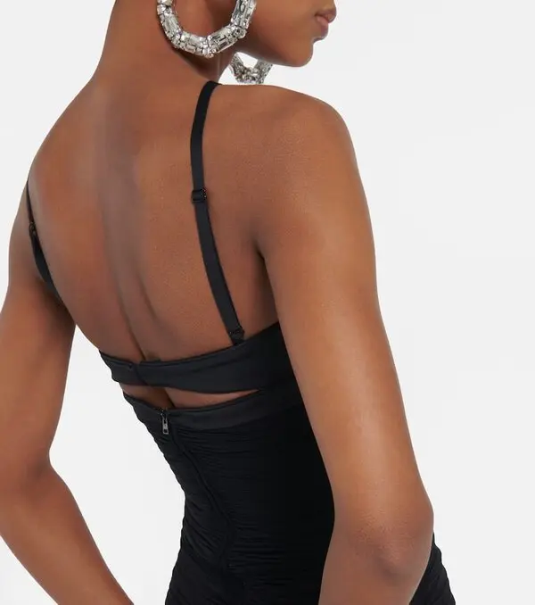 MUGLER Crossover Ruched Minidress