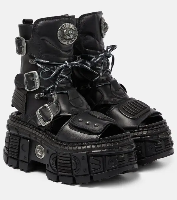 Vetements Leather Platform Boots