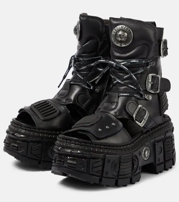 Vetements Leather Platform Boots