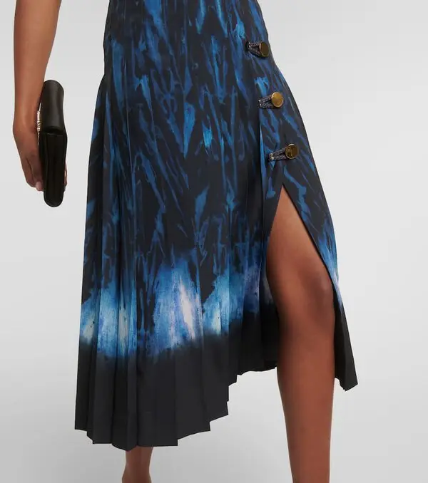 Altuzarra Myrtle Printed Pleated Midi Dress