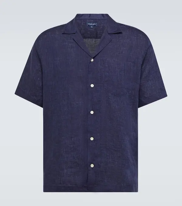 Frescobol Carioca Angelo Linen Shirt - Blue