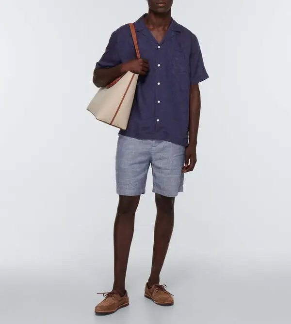 Frescobol Carioca Angelo Linen Shirt - Blue