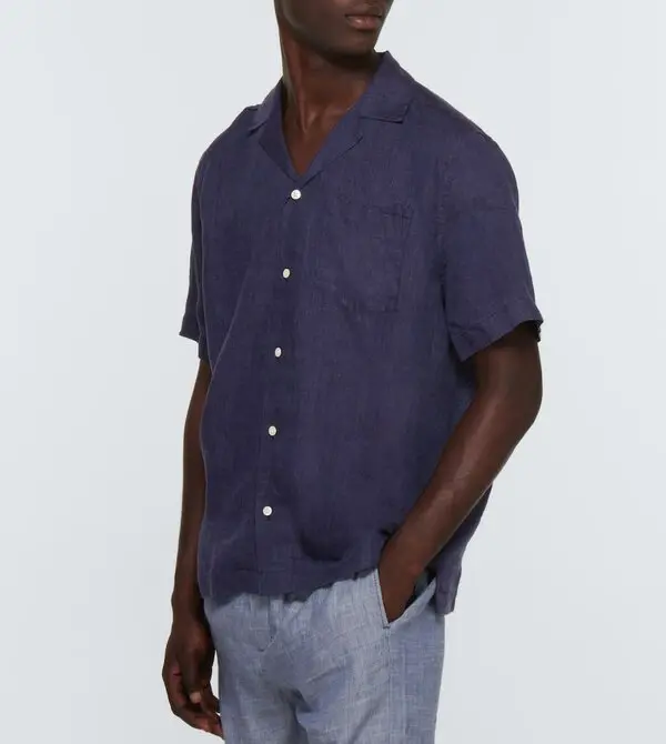 Frescobol Carioca Angelo Linen Shirt - Blue