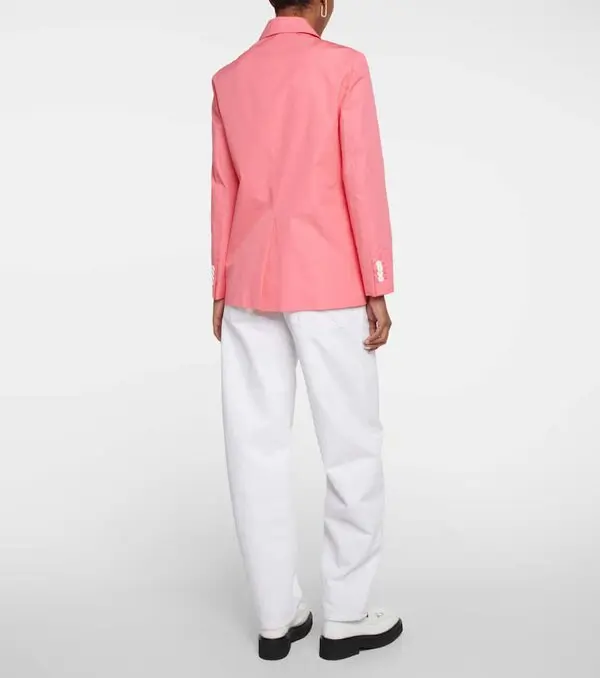 Plan C Single-breasted Cotton Blazer
