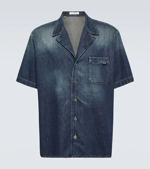 Valentino Garavani Chambray Bowling Shirt