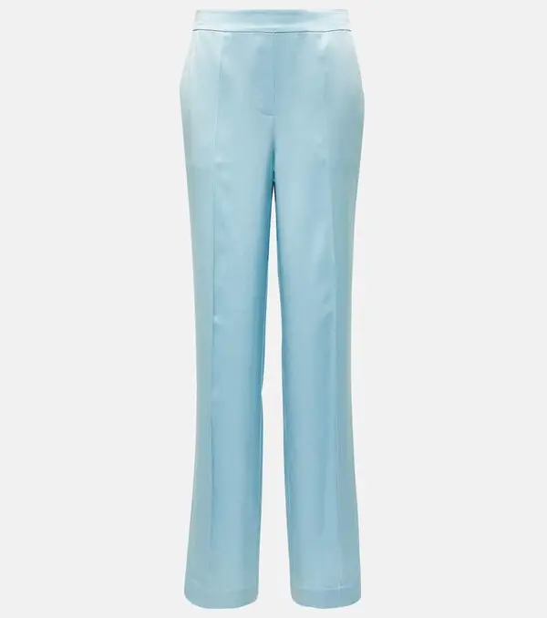 JOSEPH Tova Silk Satin Pants - Blue
