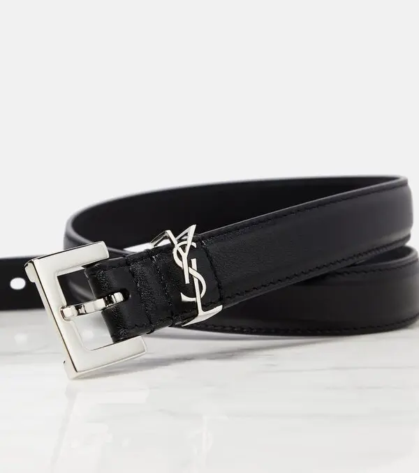 Saint Laurent Cassandre 20 Leather Belt