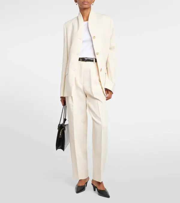 TOTEME Pleated Straight Trousers
