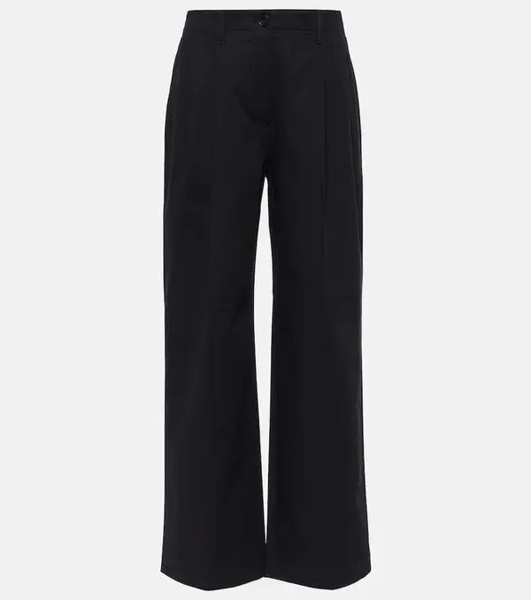 TOTEME Cotton Twill Wide-leg Trousers
