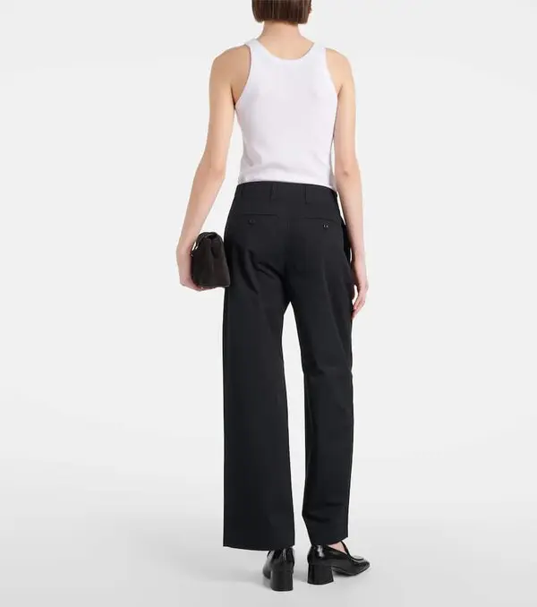 TOTEME Cotton Twill Wide-leg Trousers