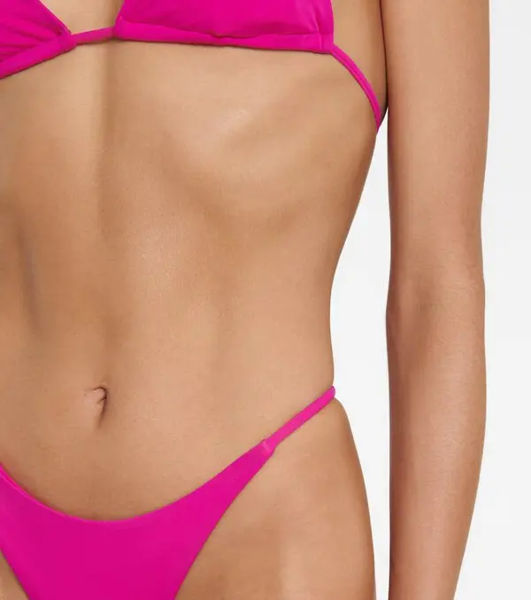 LOUISA BALLOU Low-rise Bikini Bottoms - Pink
