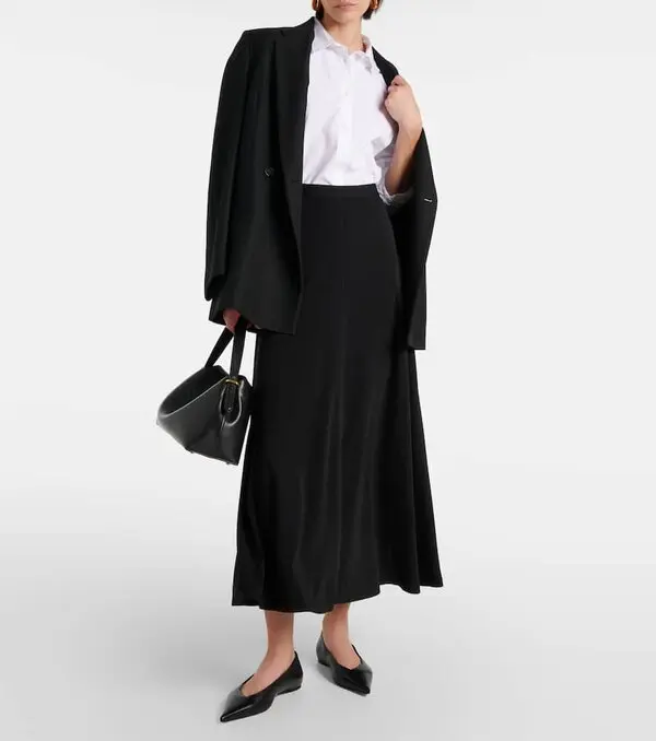 TOTEME Jersey Maxi Skirt - Black