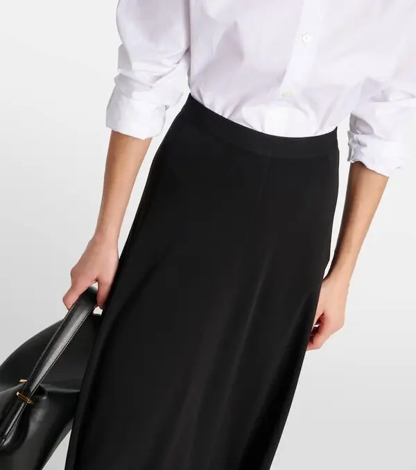 TOTEME Jersey Maxi Skirt - Black
