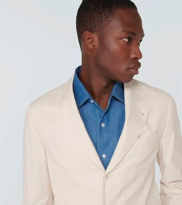 Brunello Cucinelli Cotton And Cashmere-blend Suit - Beige