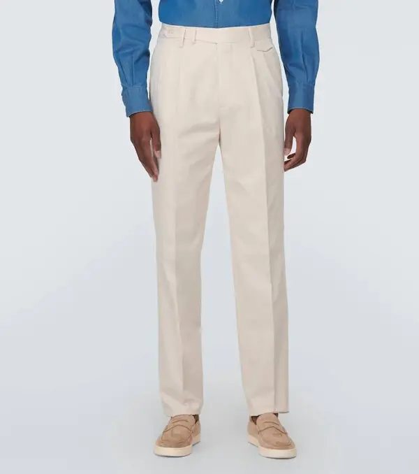 Brunello Cucinelli Cotton And Cashmere-blend Suit - Beige