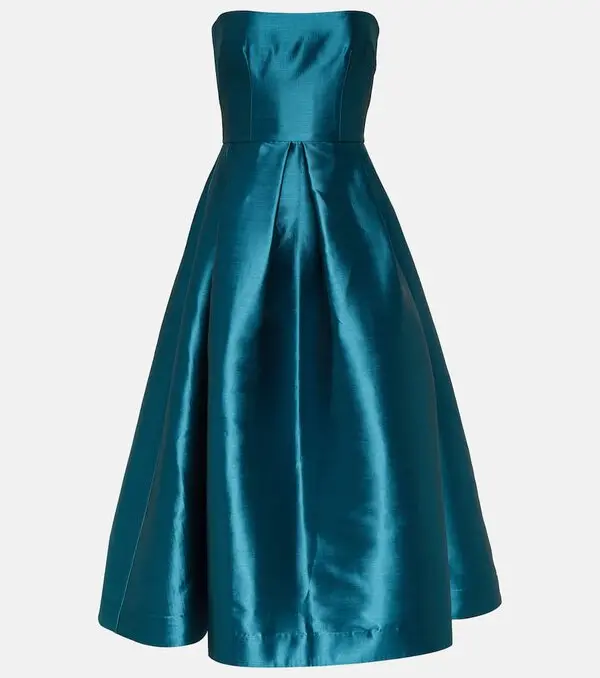 Alex Perry Strapless Faille Midi Dress