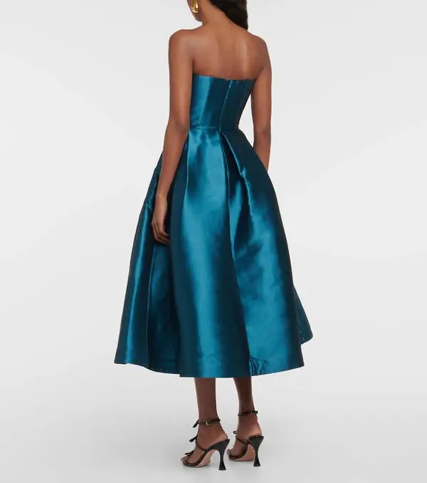 Alex Perry Strapless Faille Midi Dress