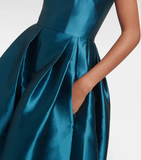 Alex Perry Strapless Faille Midi Dress