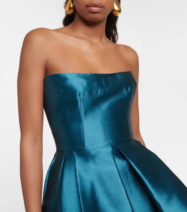 Alex Perry Strapless Faille Midi Dress