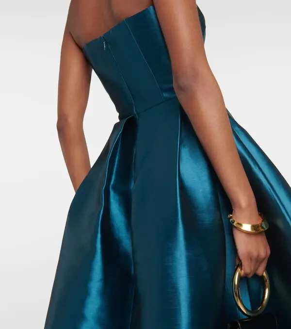 Alex Perry Strapless Faille Midi Dress