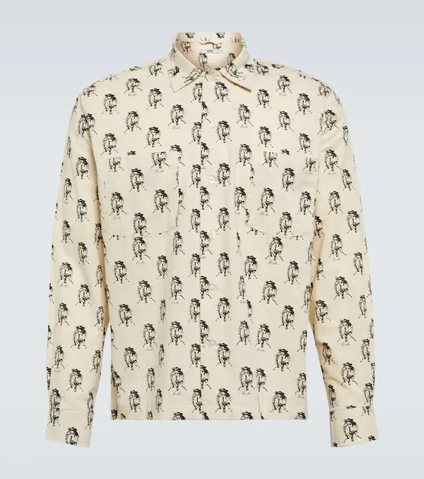BODE Jumping Jockey Printed Cotton Shirt
