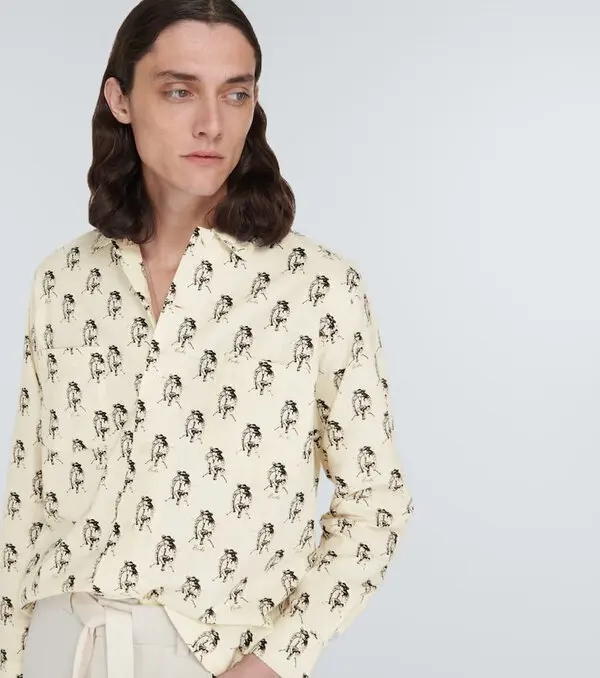 BODE Jumping Jockey Printed Cotton Shirt
