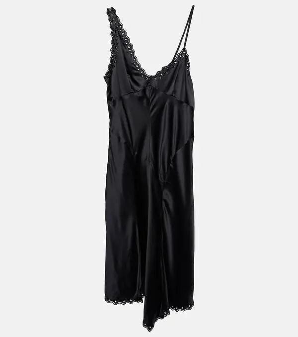 Isabel Marant Étoile Ayrich Embroidered Silk Midi Dress - Black