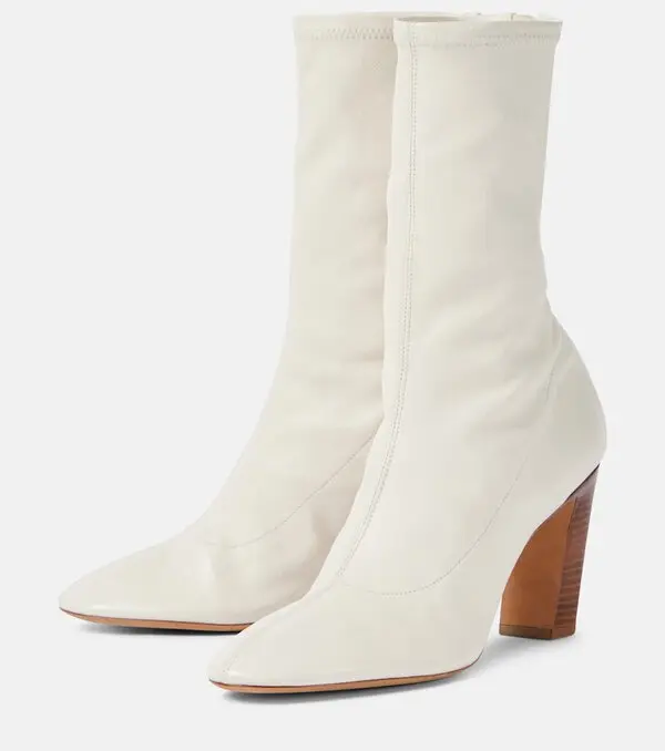 Khaite Apollo Leather Ankle Boots