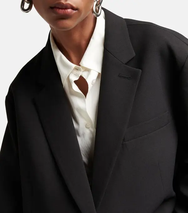 THE FRANKIE SHOP Bea Twill Blazer - Black