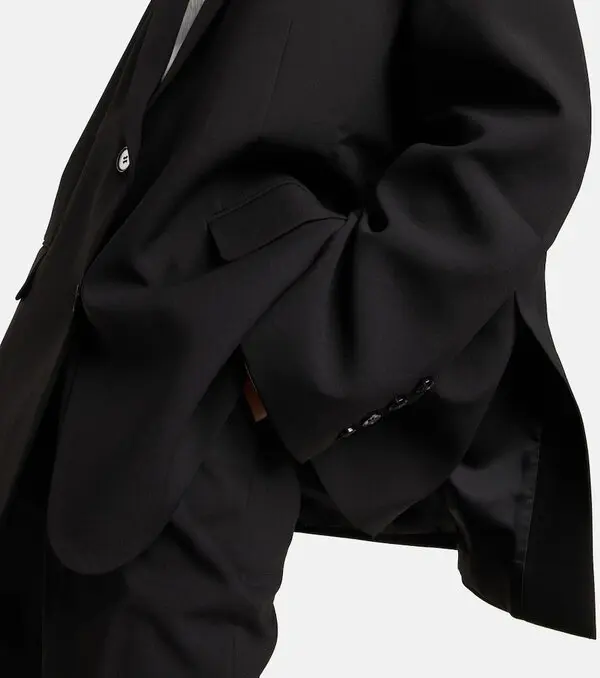 THE FRANKIE SHOP Bea Twill Blazer - Black
