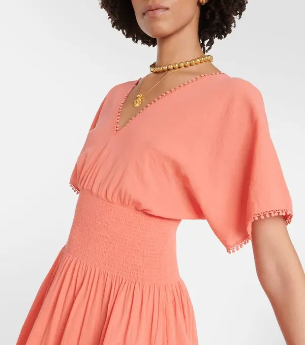 Heidi Klein Smocked Cotton Maxi Dress