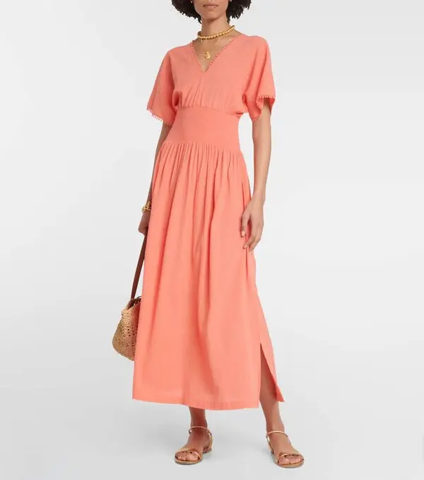 Heidi Klein Smocked Cotton Maxi Dress