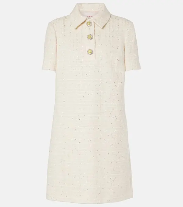 Valentino Garavani Cotton-blend Tweed Minidress