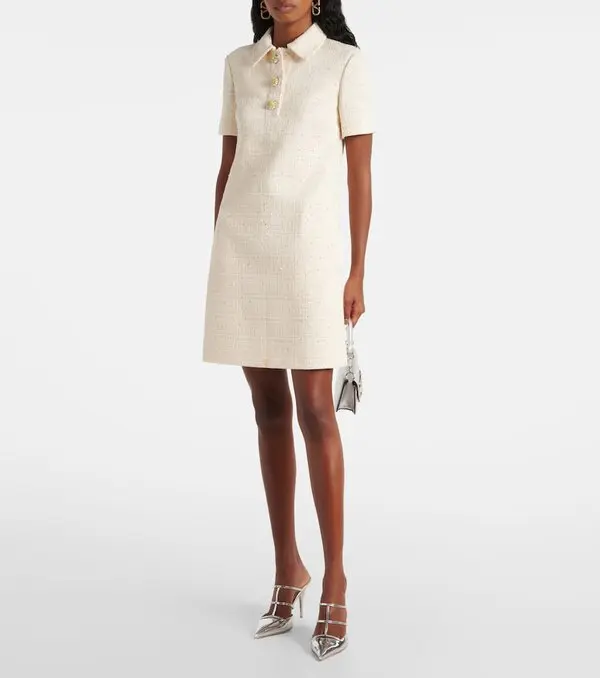 Valentino Garavani Cotton-blend Tweed Minidress