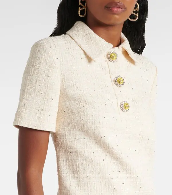 Valentino Garavani Cotton-blend Tweed Minidress
